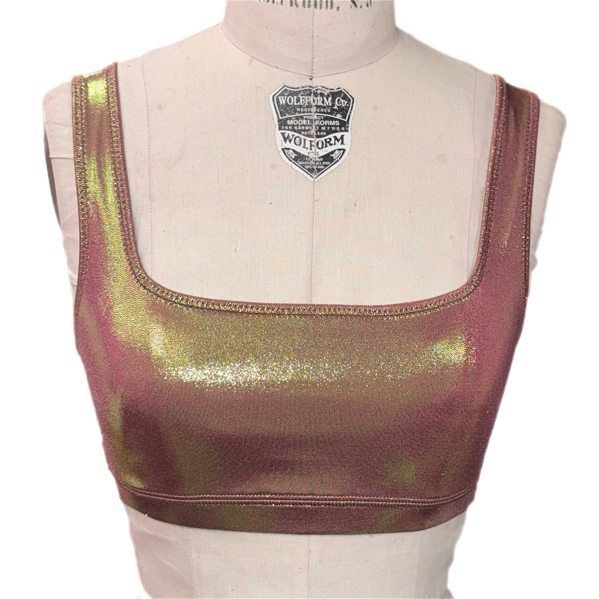 Rose/Chartreuse Metallic Illusion Square Neck Bra – Brittany Allen